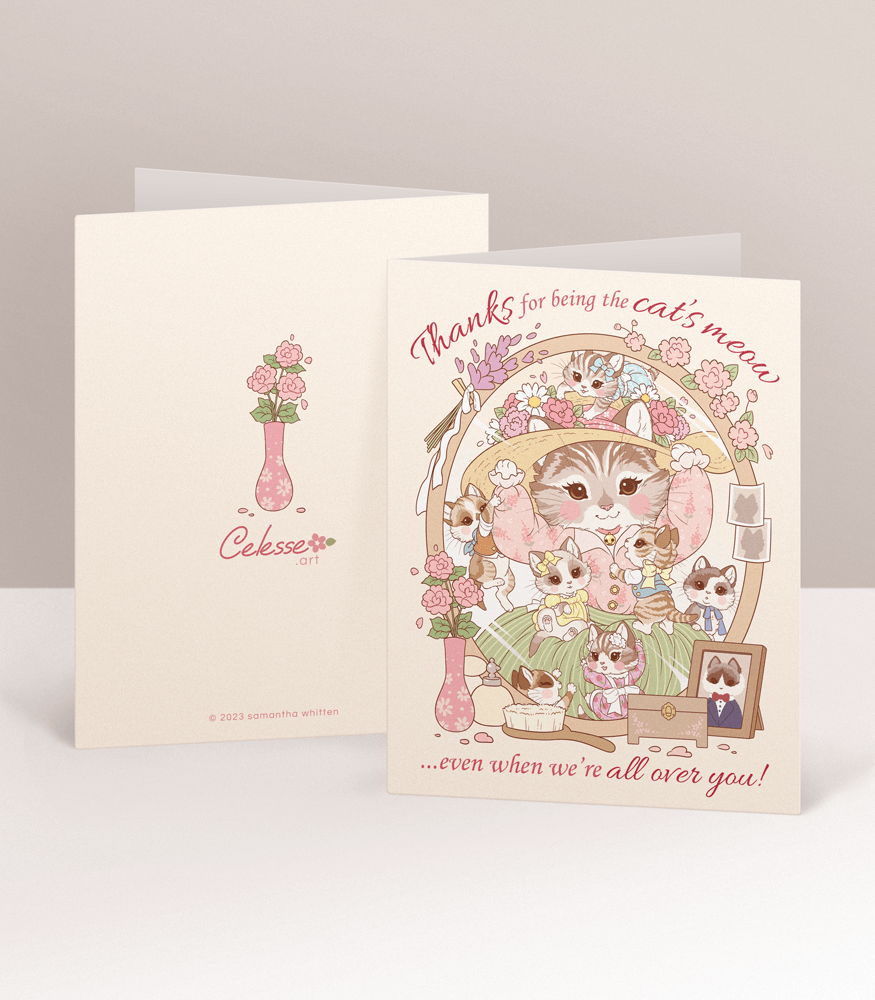 Cat's Meow for Mom Greeting Card – Sugar Bunny Shop